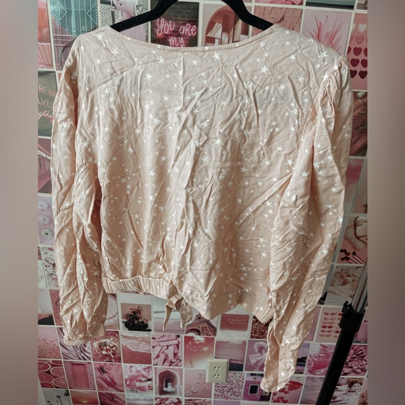 Tops | Pink Star Croptop | Poshmark